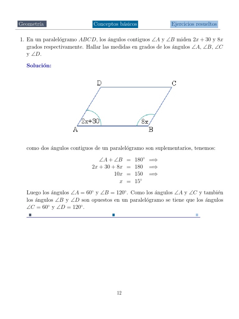 Ej Resueltos PDF | PDF | Geometría del plano euclidiano | Matemática Elemental