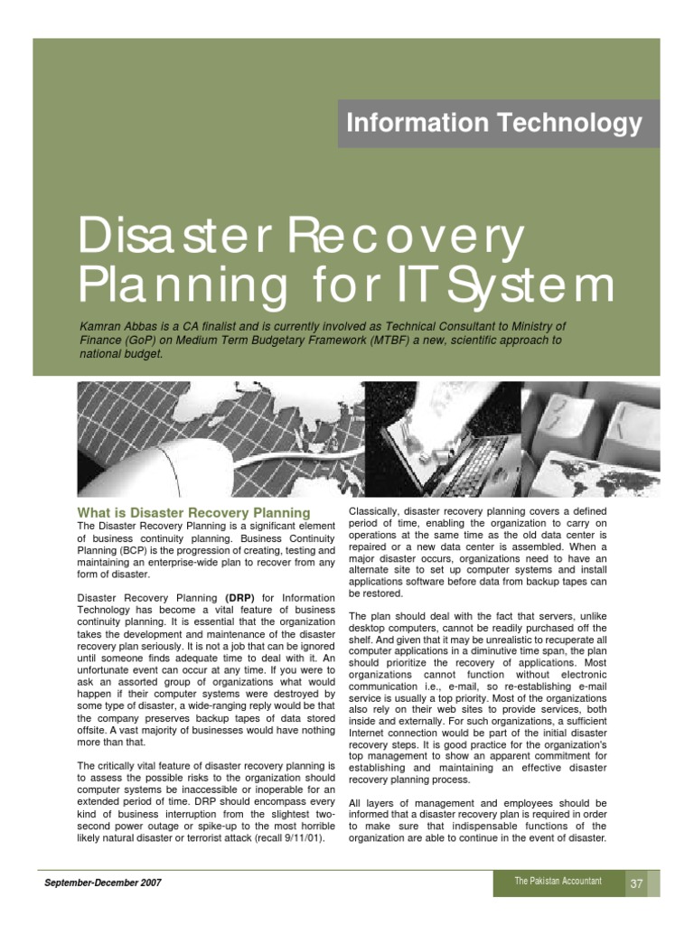Essential Guide to Disaster Recovery Planning | PDF