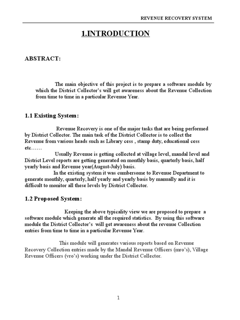Abstract:: Revenue Recovery System | PDF | Conceptual Model | Unified ...