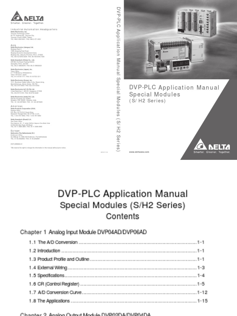 Delta DVP-S H2 Modules O EN Analog PDF | PDF | Analog To Digital ...