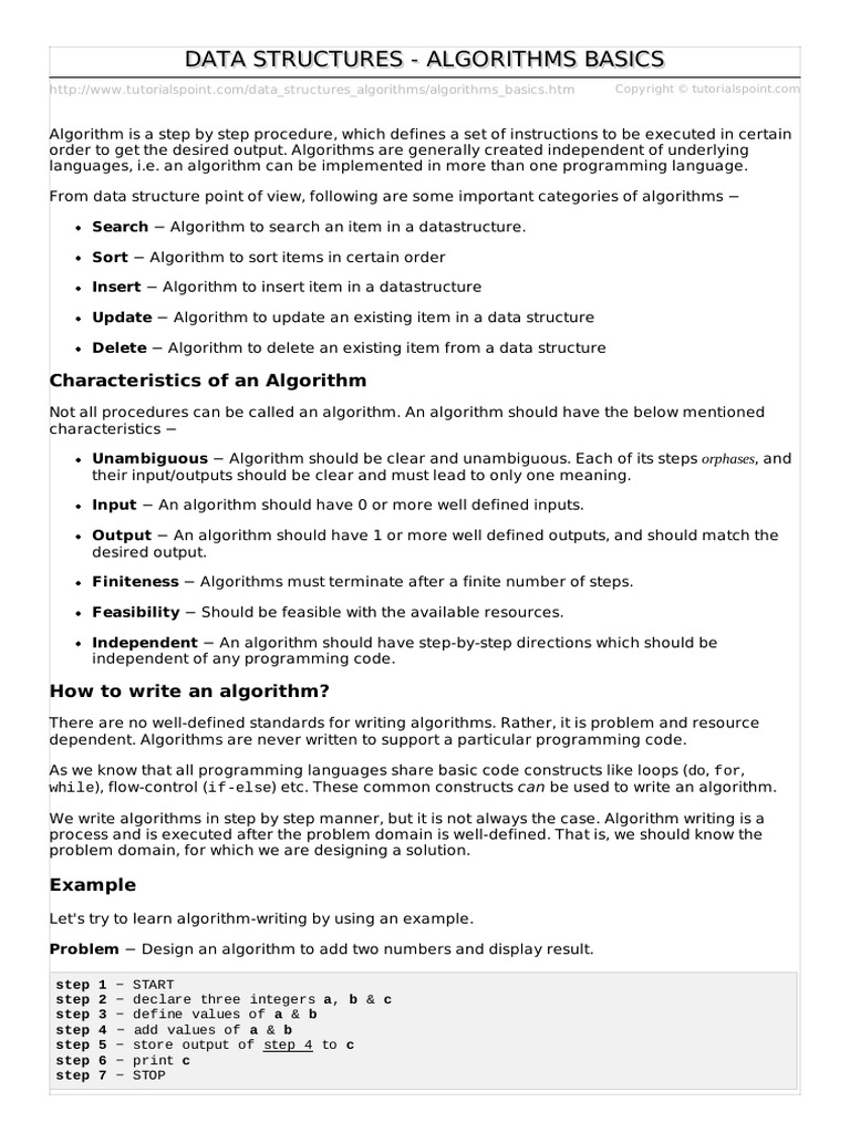 Algorithms Basics | PDF | Time Complexity | Algorithms