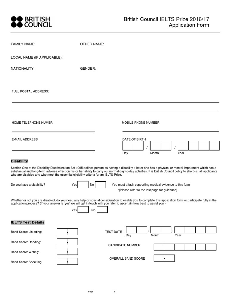 Ielts Registration British Council