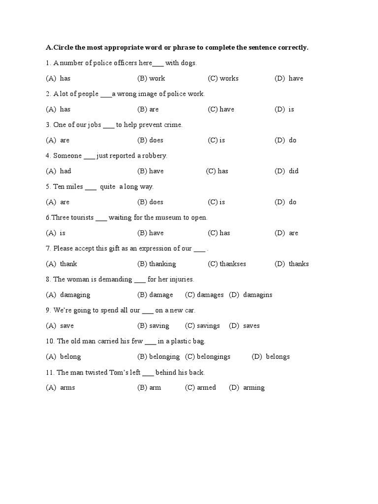 Cloze Test Exercise | PDF