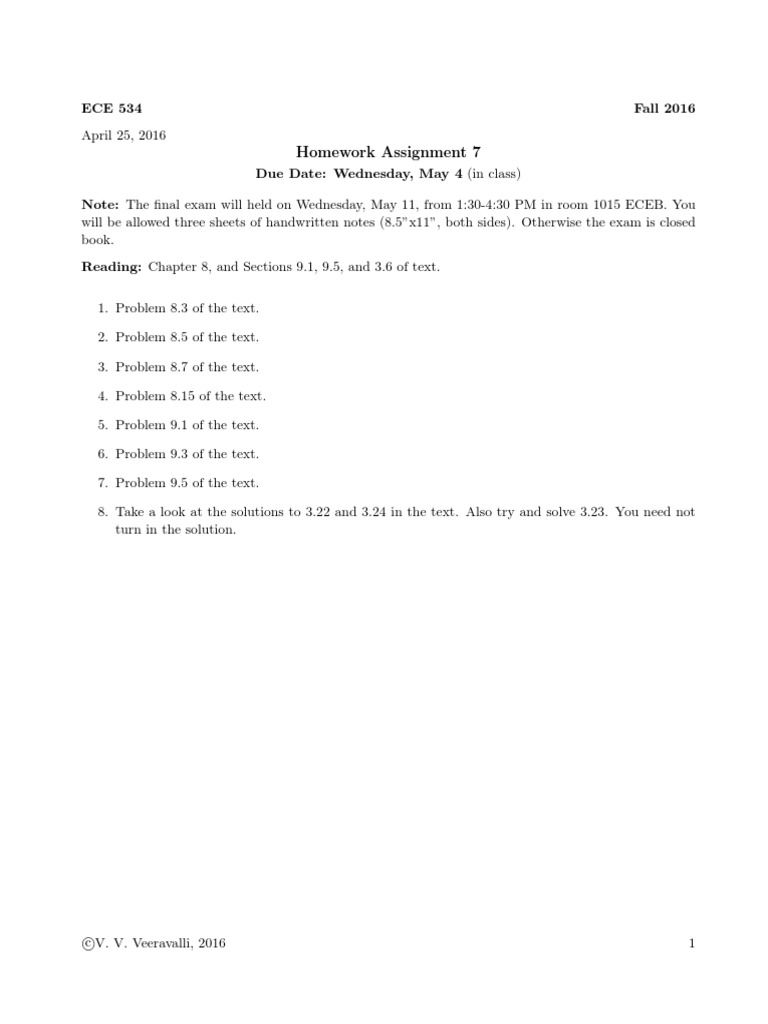 Homework Assignment 7 | PDF | Teaching Methods & Materials | Science ...