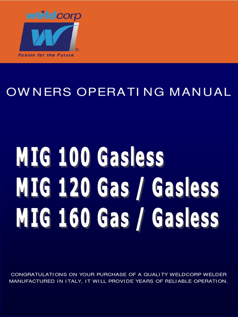 MIG Operating Manual | PDF | Sheet Metal | Welding