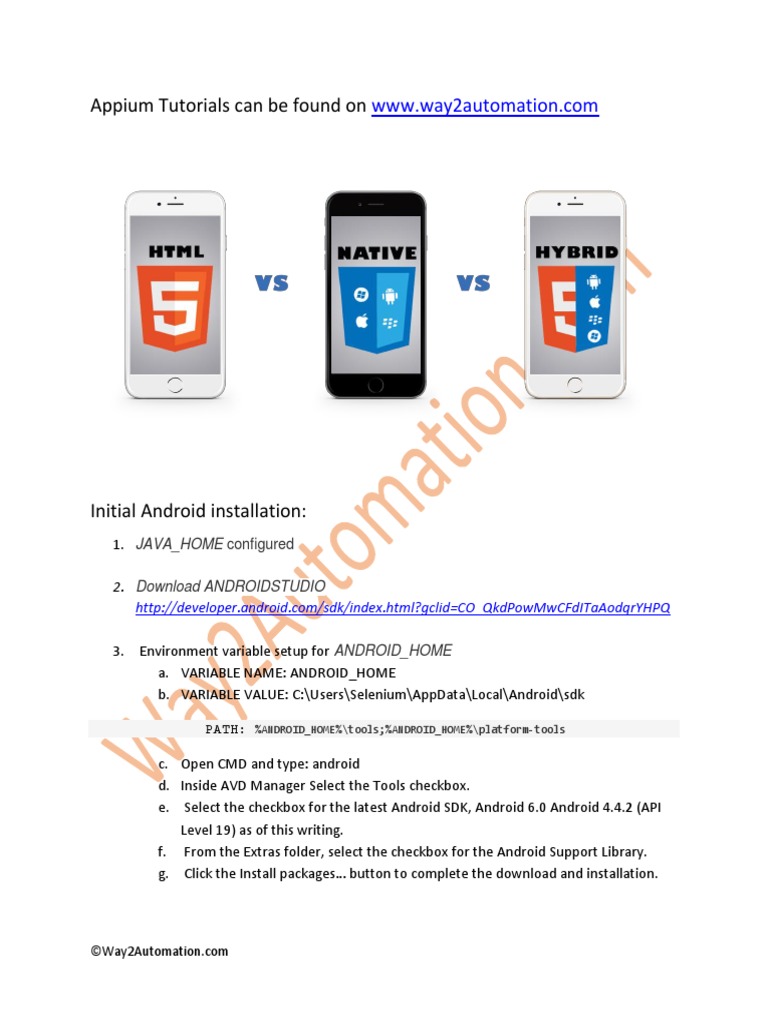 Appium Tutorials Can Be Found On: Java - Home | Download Free PDF ...