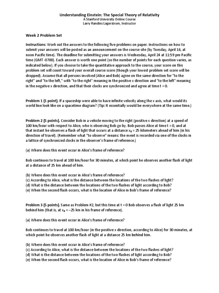 Understanding Einstein: The Special Theory of Relativity | PDF | Speed ...