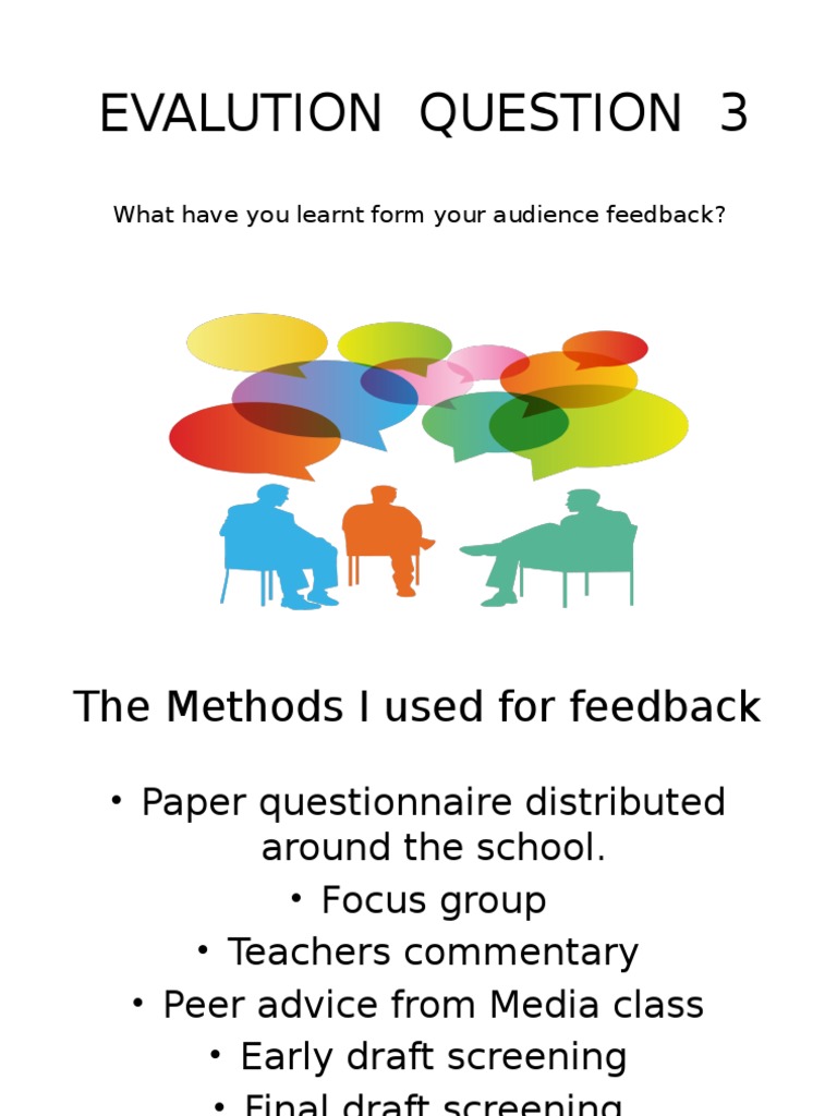 Evalution Question 3: What Have You Learnt Form Your Audience Feedback? | PDF | Mass Media ...