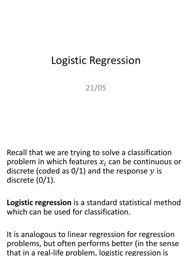 Logistic Regression | PDF | Degrees Of Freedom (Statistics) | Errors And Residuals
