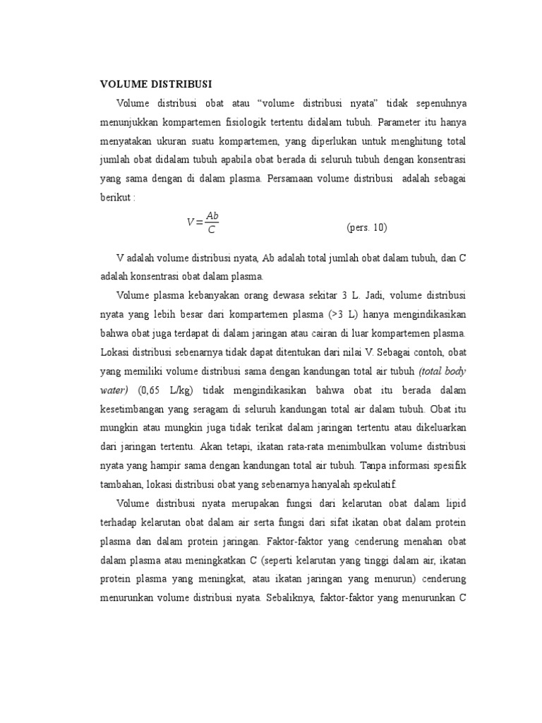Volume Distribusi | PDF