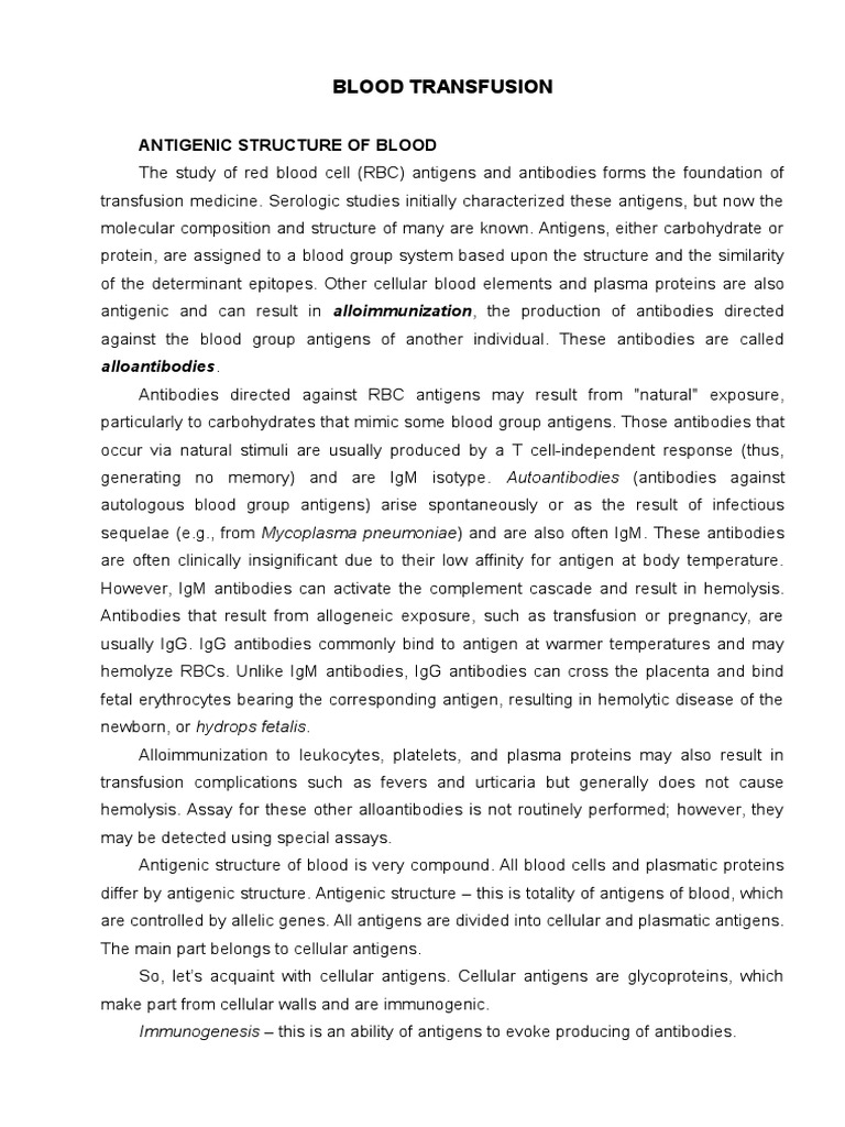 Blood Transfusion | PDF | Blood Type | Platelet