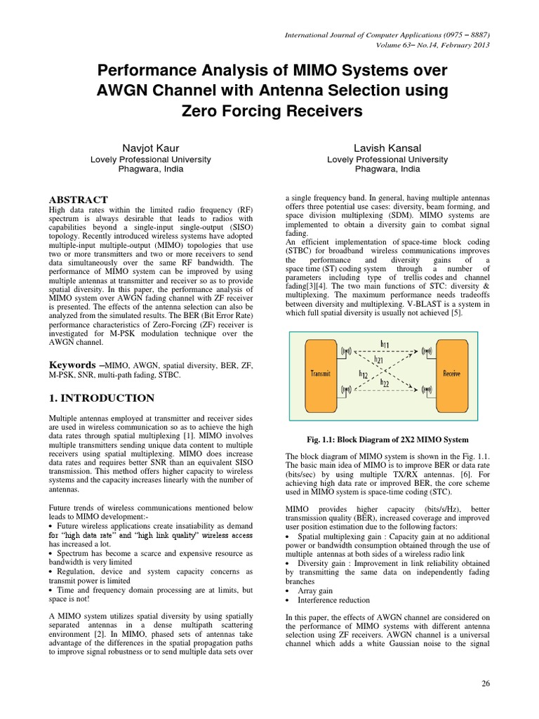 MIMO Channel | PDF | Mimo | Modulation