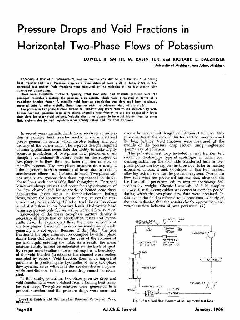 Flows: Pressure Drops and Void Fractions in Horizontal Two-Phase ...