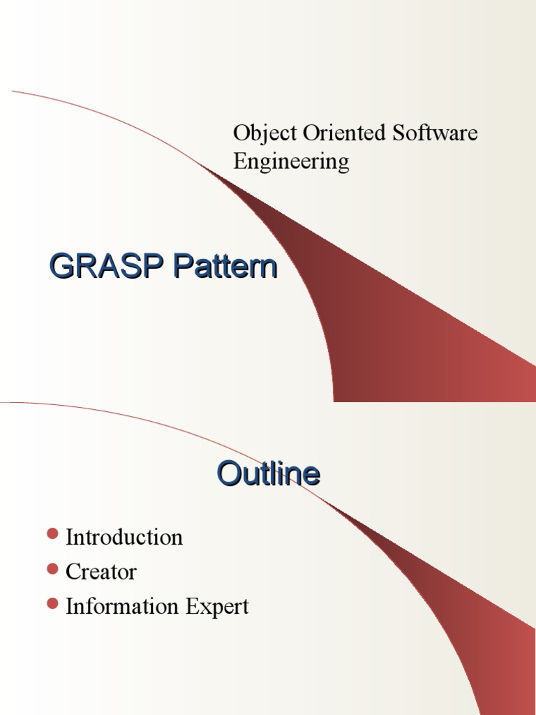 Oose - Week 10 - Grasp Pattern I | PDF | Design | Scientific Modeling