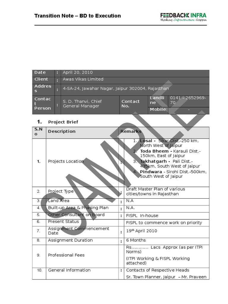 1.5.A - BD Transition Note (IKO) | PDF | Business