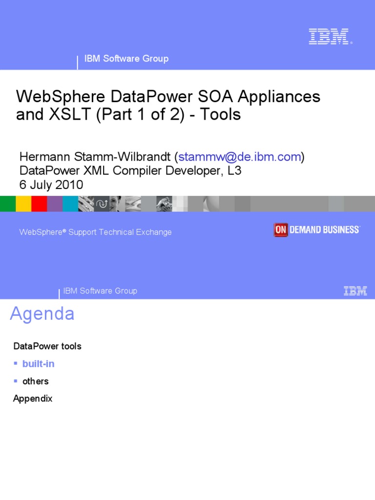 WebSphere DataPower SOA Appliances and XSLT Part 1 | PDF | Xslt | Xml