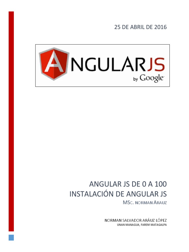 2 - Instalacion de Angular JS | PDF | HTML | Script Java