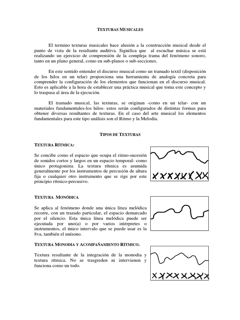 Texturas Musicales | PDF | Armonía | Melodía
