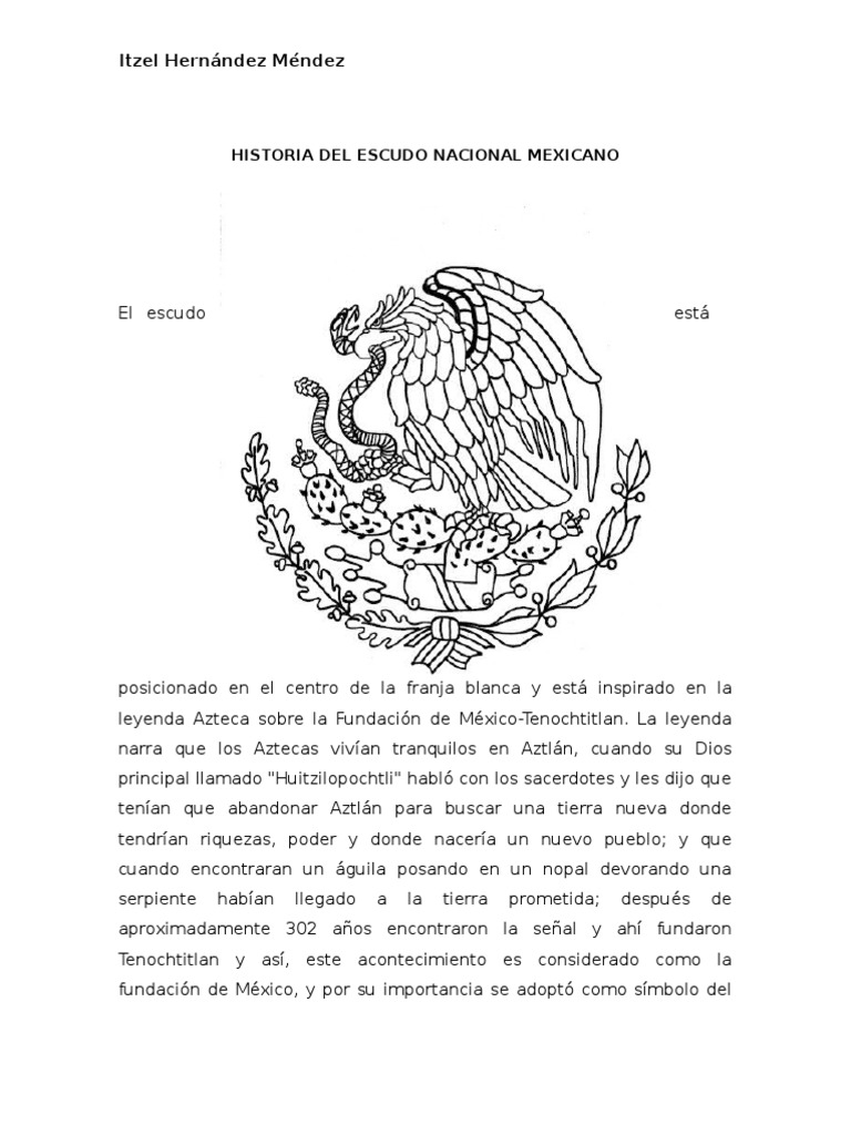 Historia Del Escudo De Mexico Historia Del Escudo De Mexico