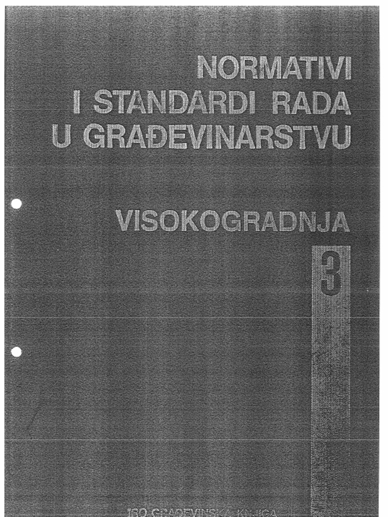 Normativi I Standardi U Gradjevinarstvu Visokogradnja 3 | PDF
