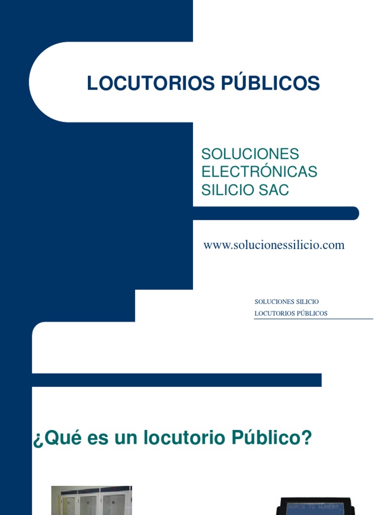 Qué es un locutorio público | PDF | Telefonía móvil | Voz sobre IP