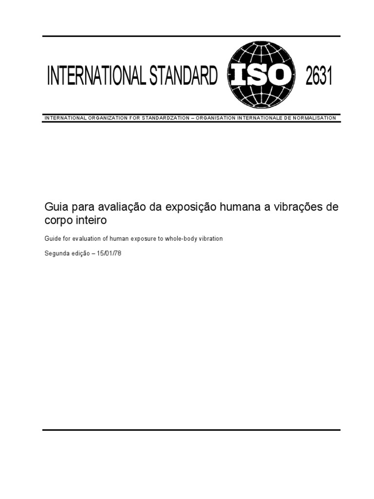 Iso 2631 PT | PDF | Rotação | Humano