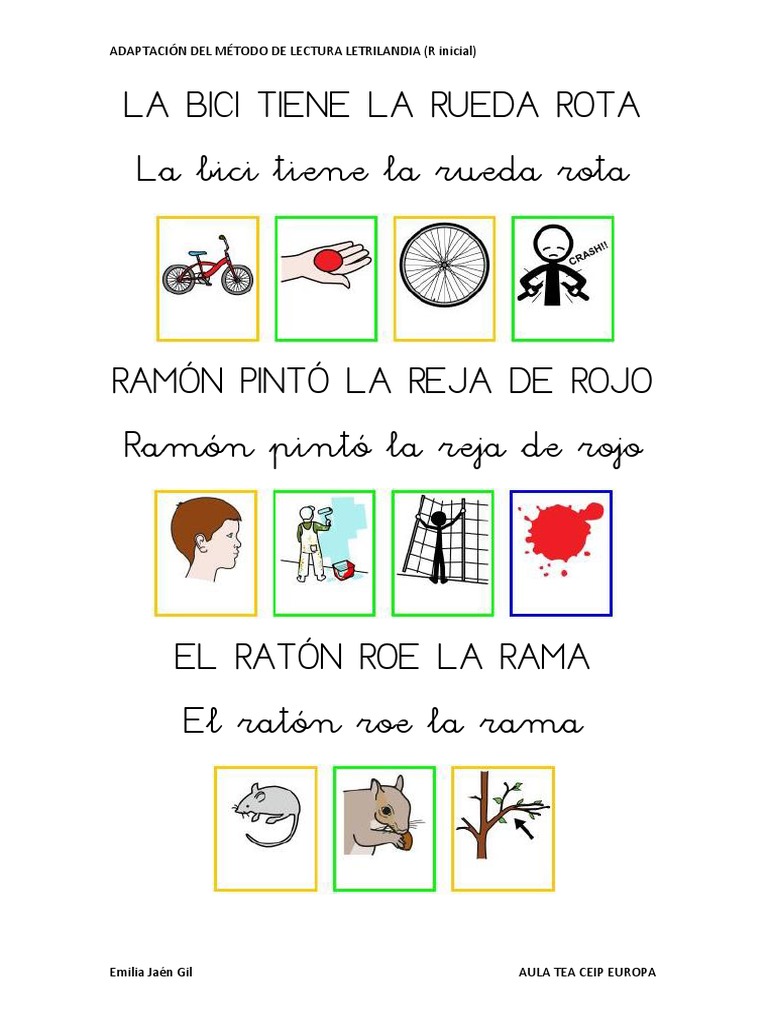 Adaptación Método Lectura R Letrilandia | PDF