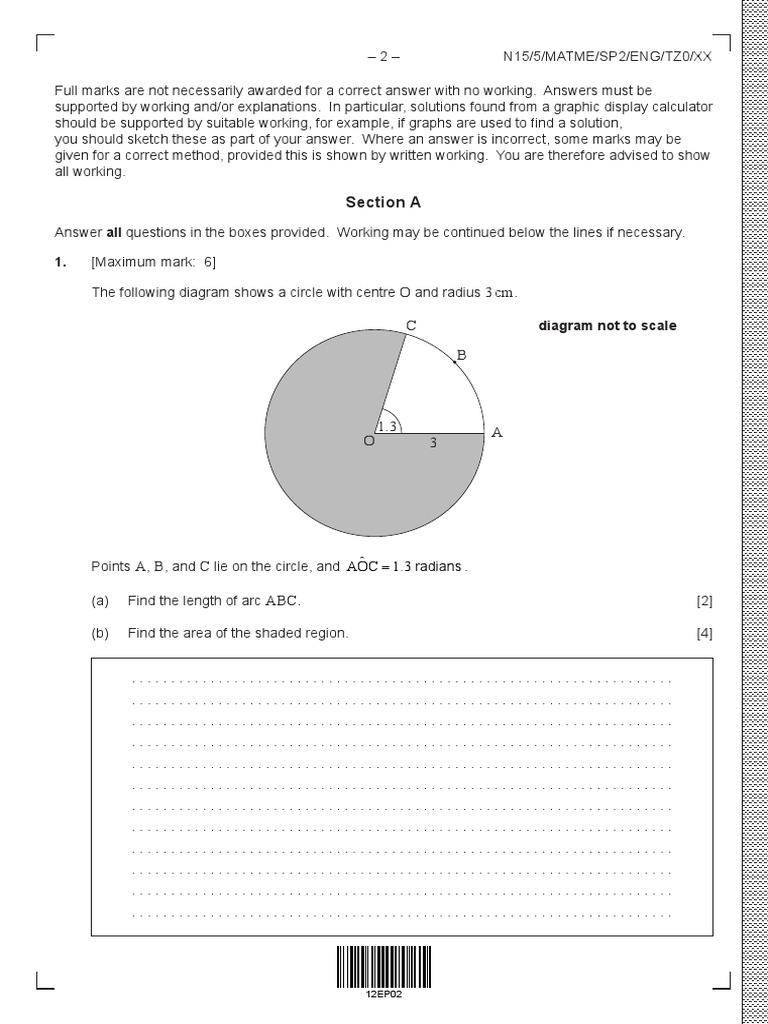 Circle Arc Length and Area Calculation | PDF | Geometry | Teaching ...