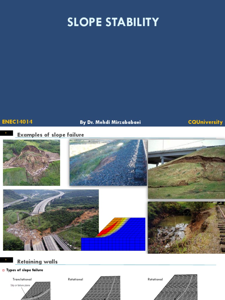 Slope Stability PDF | PDF | Soil Mechanics | Landslide