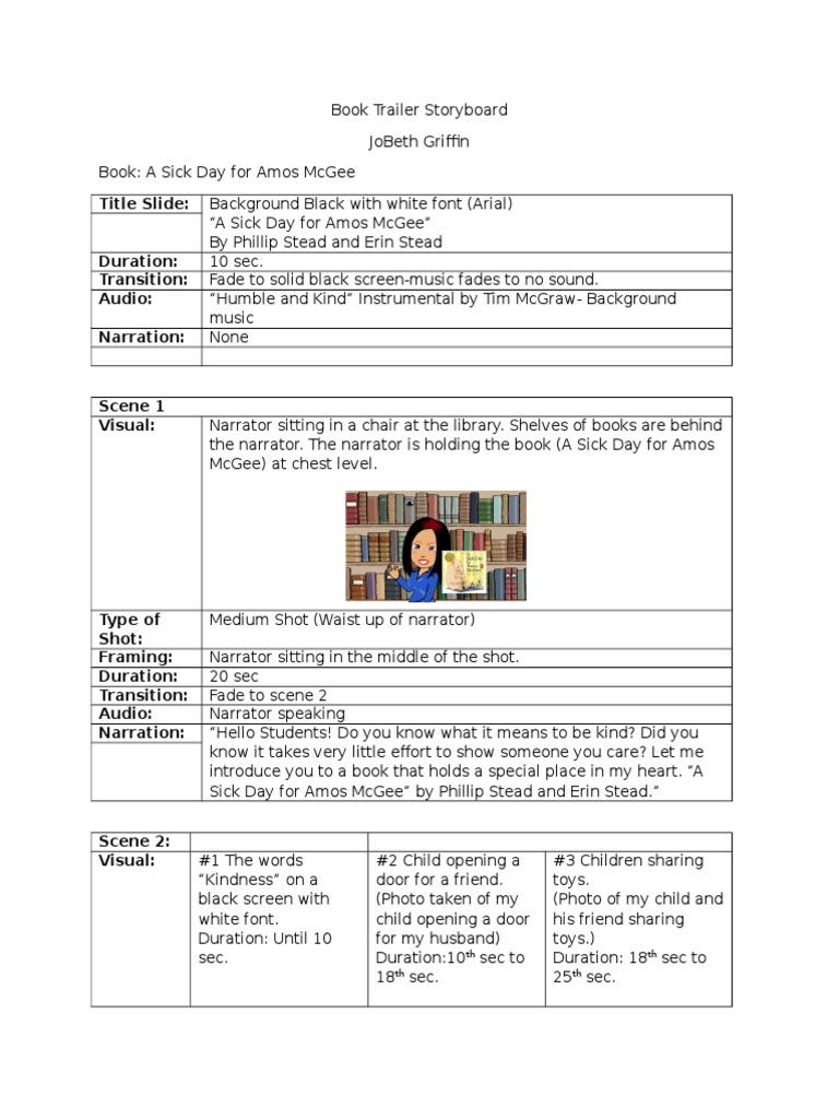 Book Trailer Storyboard Draft | PDF
