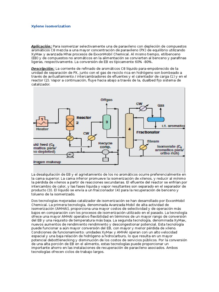 Xylene Isomerization | PDF | Hidrocarburos aromáticos | Catálisis