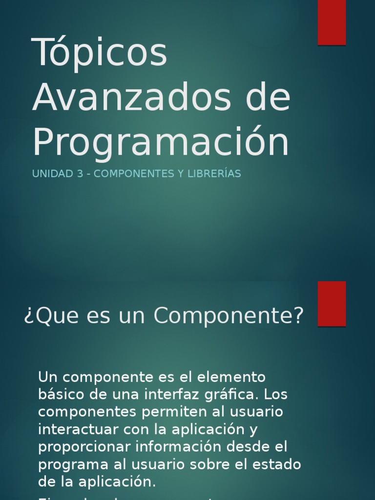 Componentes, Paquetes y Librerias | PDF | Java (lenguaje de ...