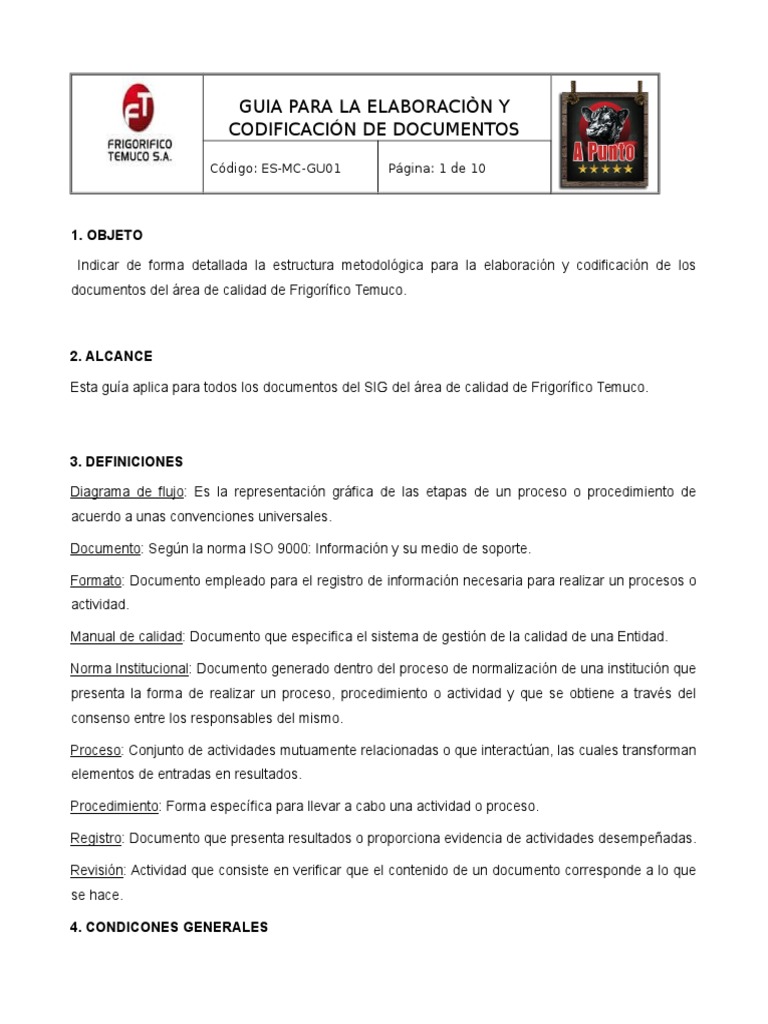 Propuesta de Codificacion de Documentos | Calidad (comercial) | Iso 9000