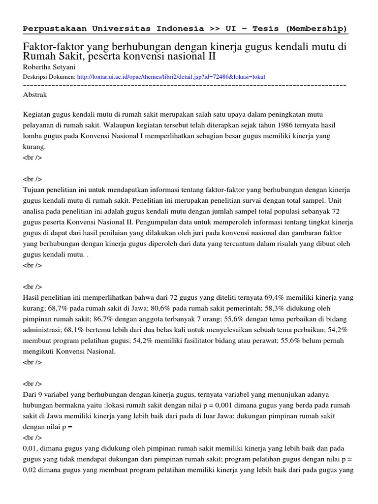 Gugus Kendali Mutu Rs | PDF | Karier & Perkembangan | Bisnis