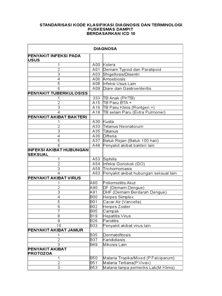 Standarisasi Kode Klasifikasi Diagnosis Dan Terminologi | PDF