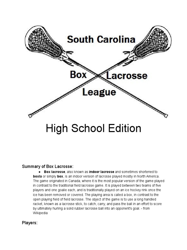 Box Lacrosse Guide for Teens | PDF | Leisure | Rules