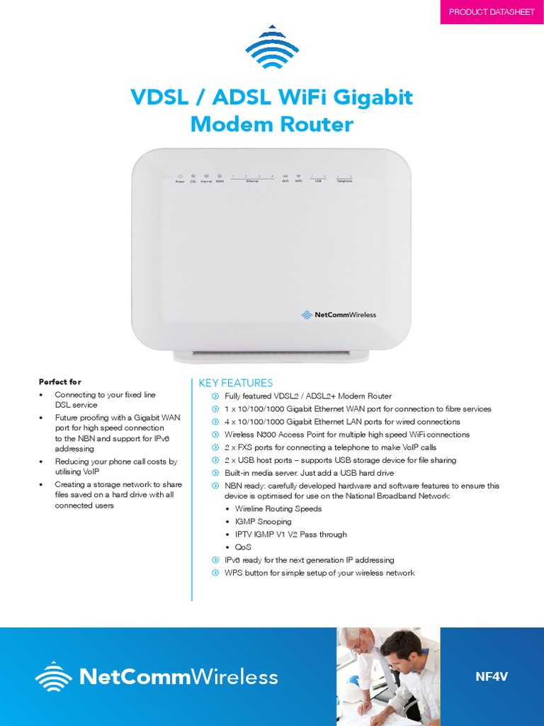 NF4V Spec Sheet | PDF | Wireless Lan | Wi Fi