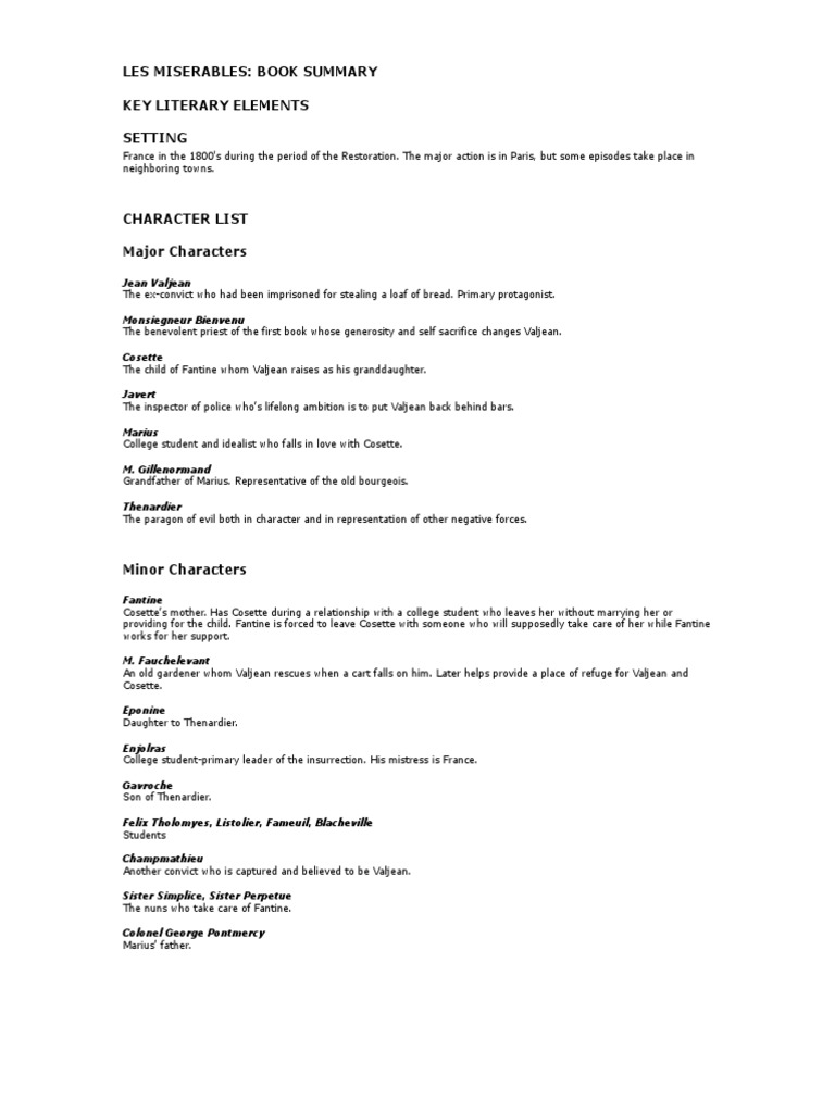 A Character Study of Les Miserables: Exploring the Complexities of Jean ...