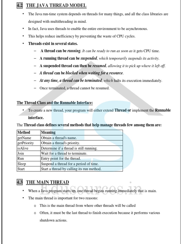 The Java Thread Model Pdf Method Computer Programming Class Computer Programming 