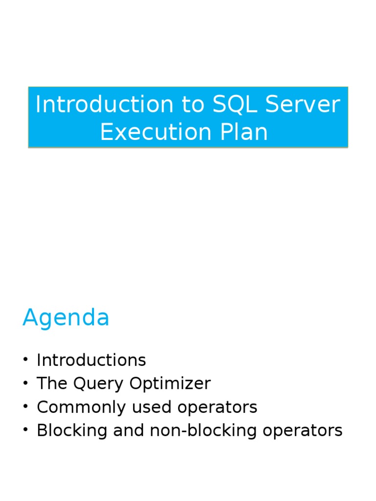 SQL Server Execution Plan | PDF | Database Index | Microsoft Sql Server