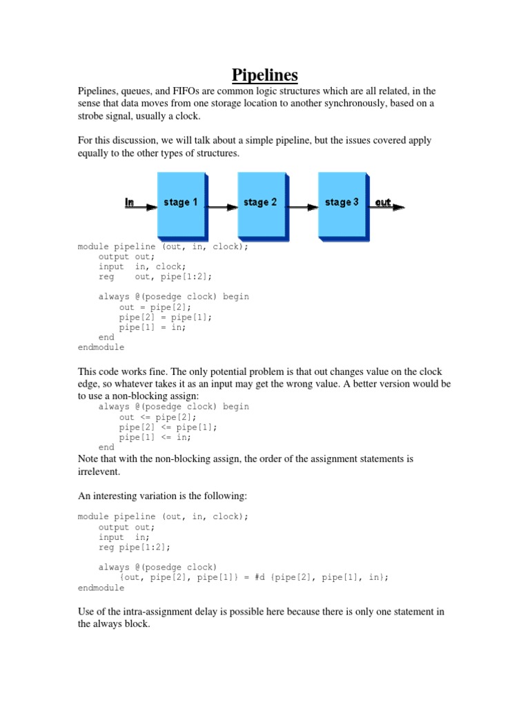 Pipelines in Verilog | PDF | Areas Of Computer Science | Computer ...