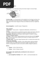 Cri 199 Ridge Characteristics | PDF | Fingerprint | Forensic Science