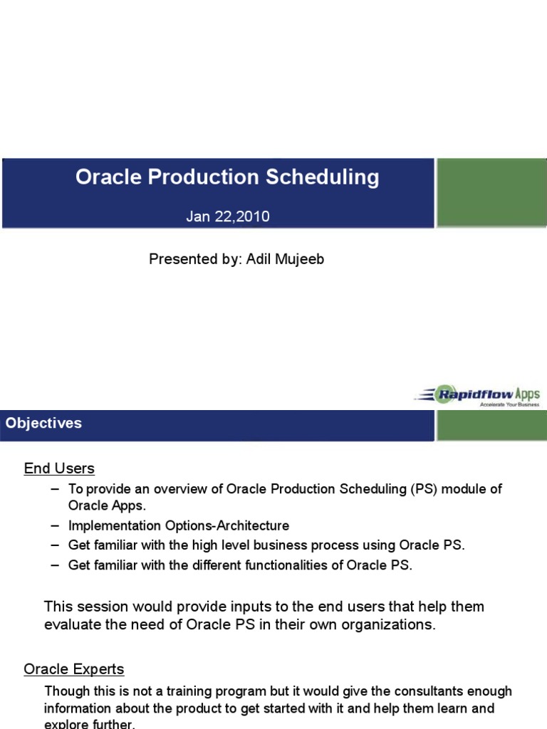 8958 Production Scheduling PP T | PDF | Product Lifecycle | Business