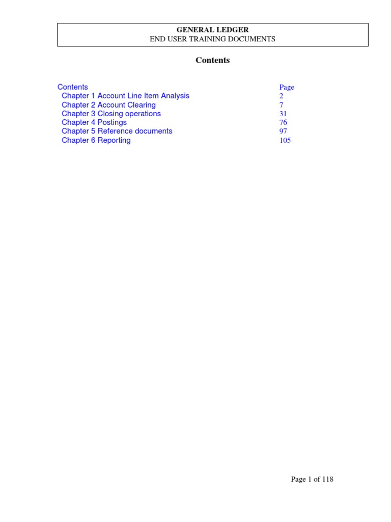 General Ledger Manual | Debits And Credits | Valuation (Finance)