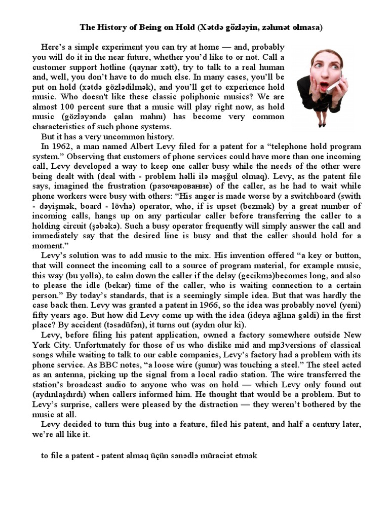The History of Being On Hold | PDF | Telephone | Patent