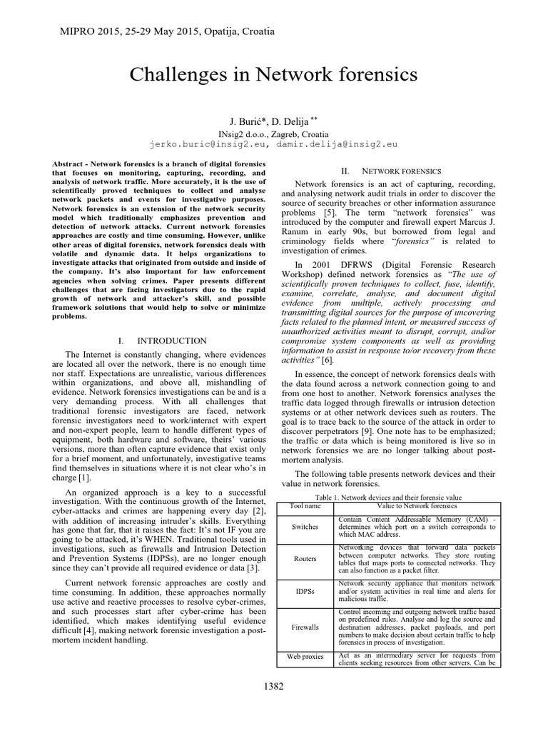 Challenges in Network Forensics | Download Free PDF | Firewall ...
