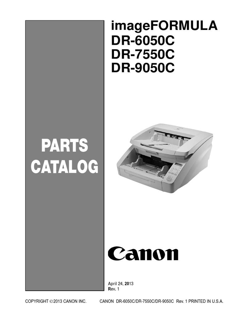 Canon DR 6050C - DR 7550C - DR 9050C Parts Catalog | PDF