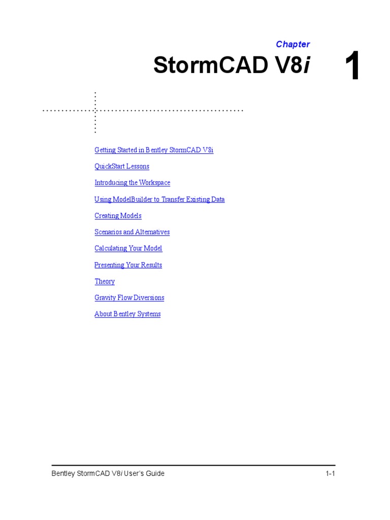 StormCAD V8i User's Guide PDF | PDF | System Software | Software