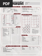 Shadowrun 5th Edition - Character Sheet | PDF | Leisure