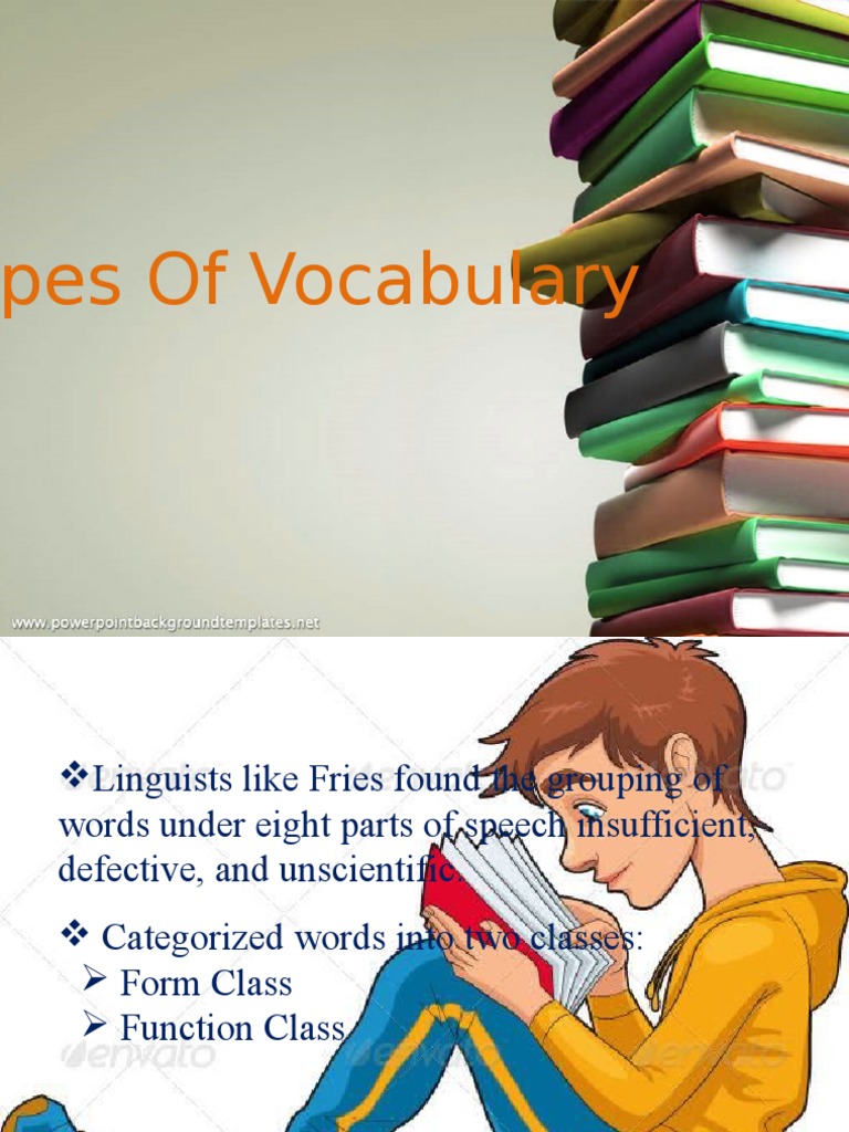 Types of Vocabulary | PDF | Part Of Speech | Word